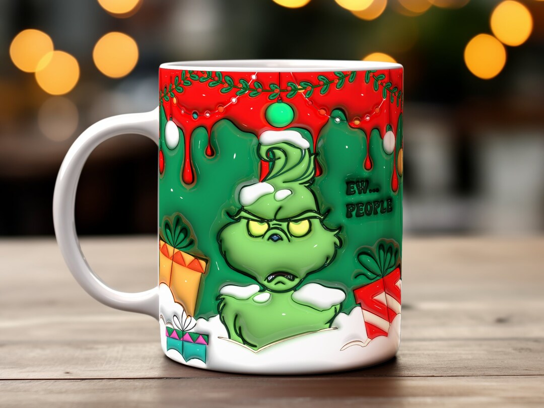 Grinchmas 3D Inflated Christmas Mug Wrap Eww People Christmas - Etsy UK