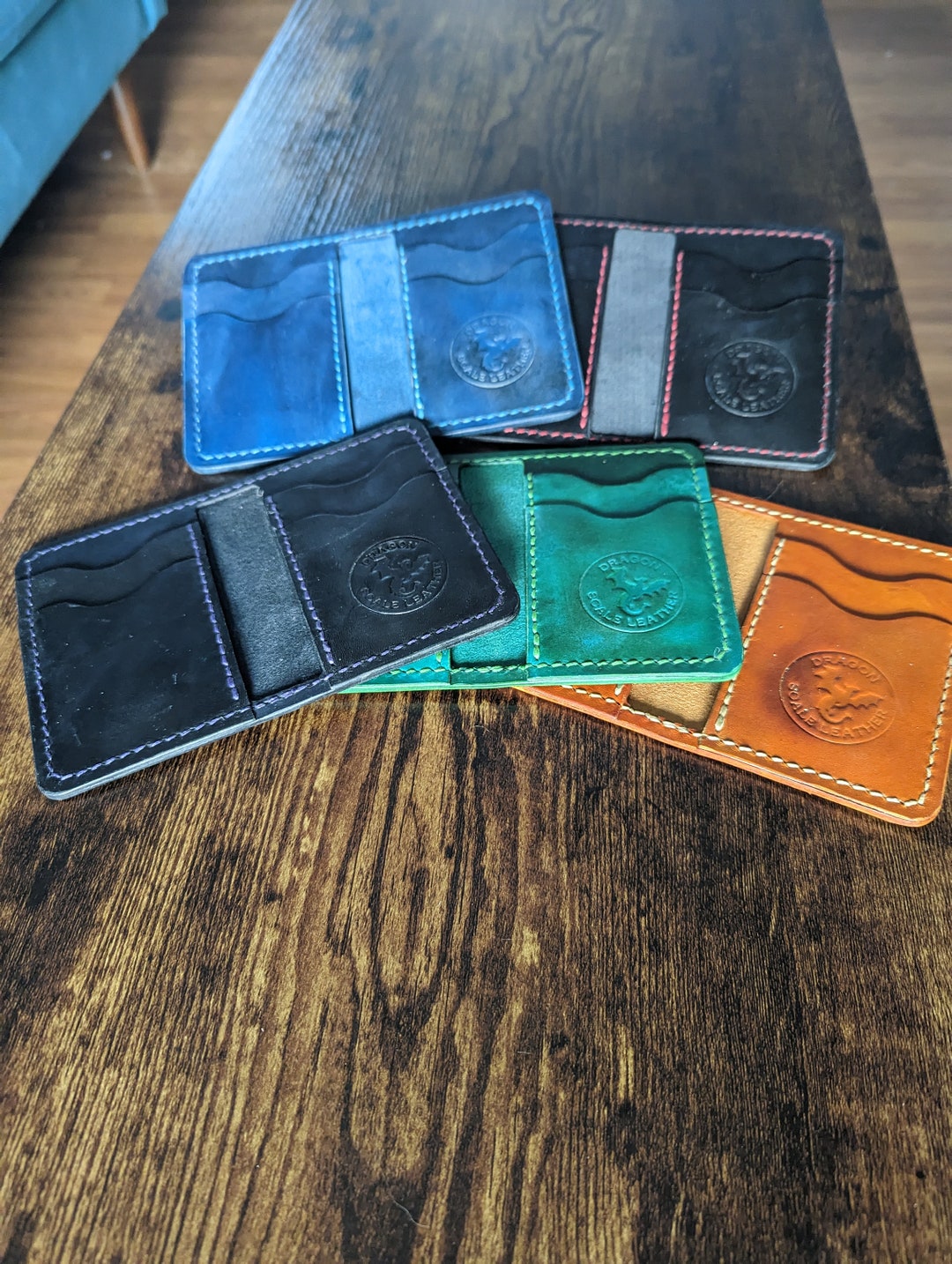 Hand Made Saddle Stitched Long Grain Leather Wallets - Etsy