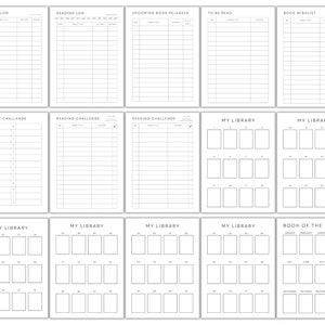 2025 FULL Reading Journal Printable/35 Pages Digital Book Reading ...