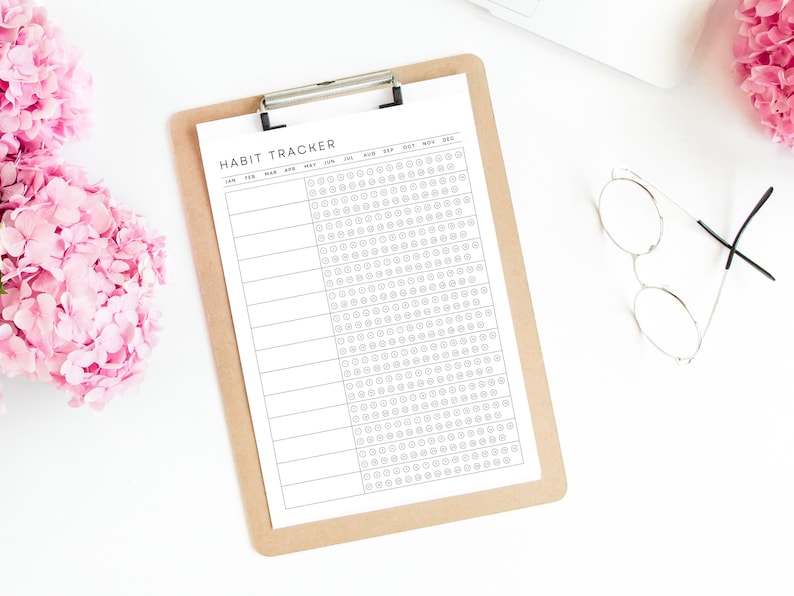 Minimalistic Daily Habit Tracker Printable/everyday Habit Tracker ...