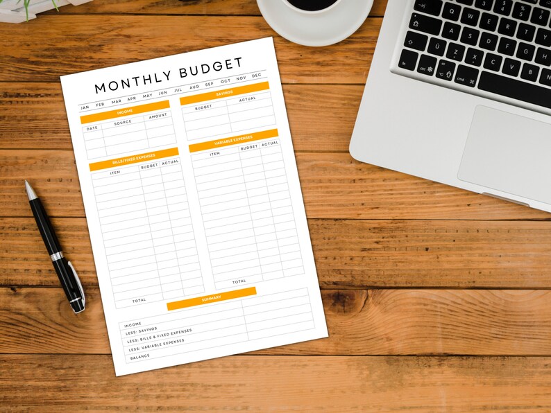 Monthly Budget Overview Planner Printable Template/budget Binder ...