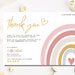 Boho Rainbow Thank You Cards Template Design for Small - Etsy