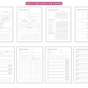 2025 FULL Reading Journal Printable/35 Pages Digital Book Reading ...