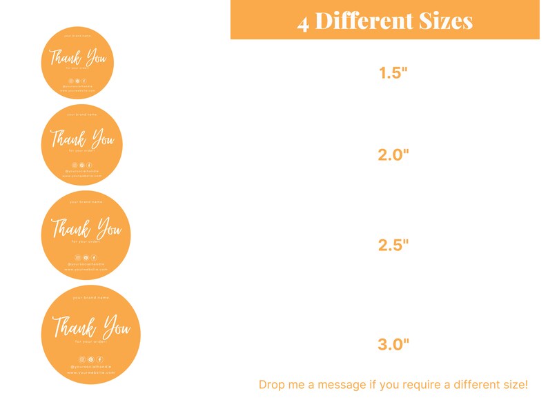 Minimalistic Thank You Sticker Small Business Template Labels/canva ...