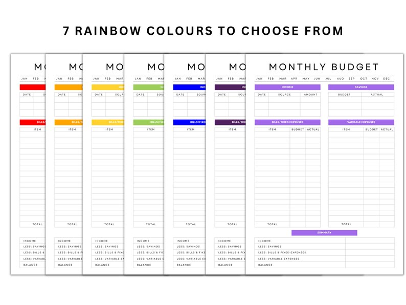 Monthly Budget Overview Planner Printable Template/budget Binder ...
