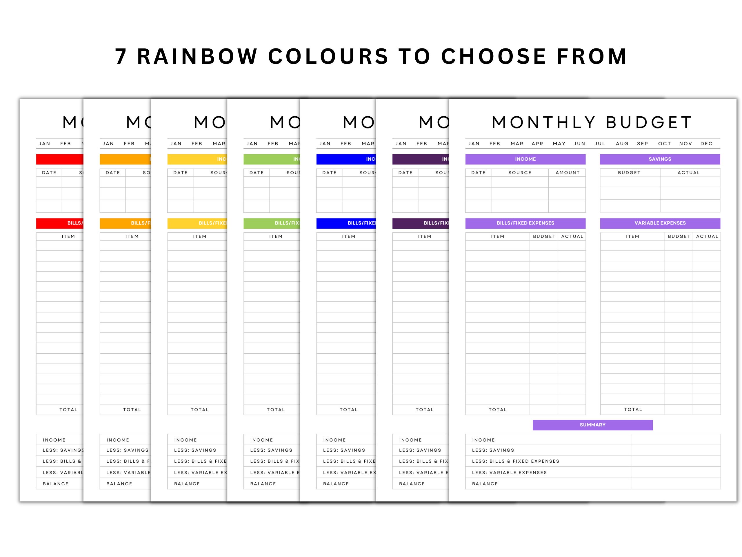 Monthly Budget Overview Planner Printable Template/budget Binder ...