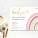 Boho Rainbow Thank You Cards Template Design for Small - Etsy