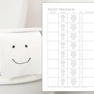 Poop Tracker Printable Sheets/bowel Movement Journal Planner/ibs Celiac ...