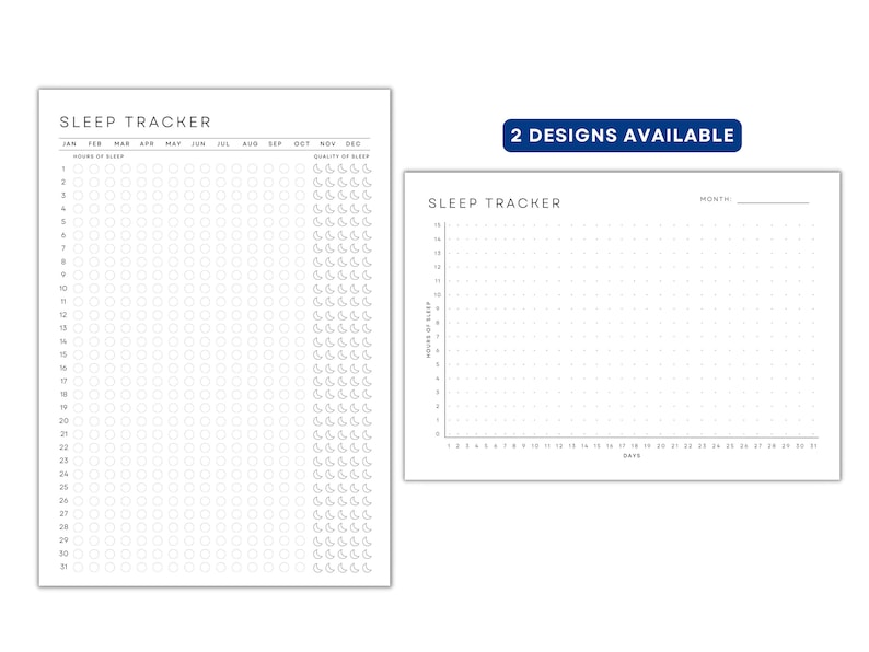 Sleep Tracker Printable/sleep Habit Tracker Planner Insert/daily ...
