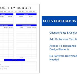 Monthly Budget Overview Planner Printable Template/budget Binder ...