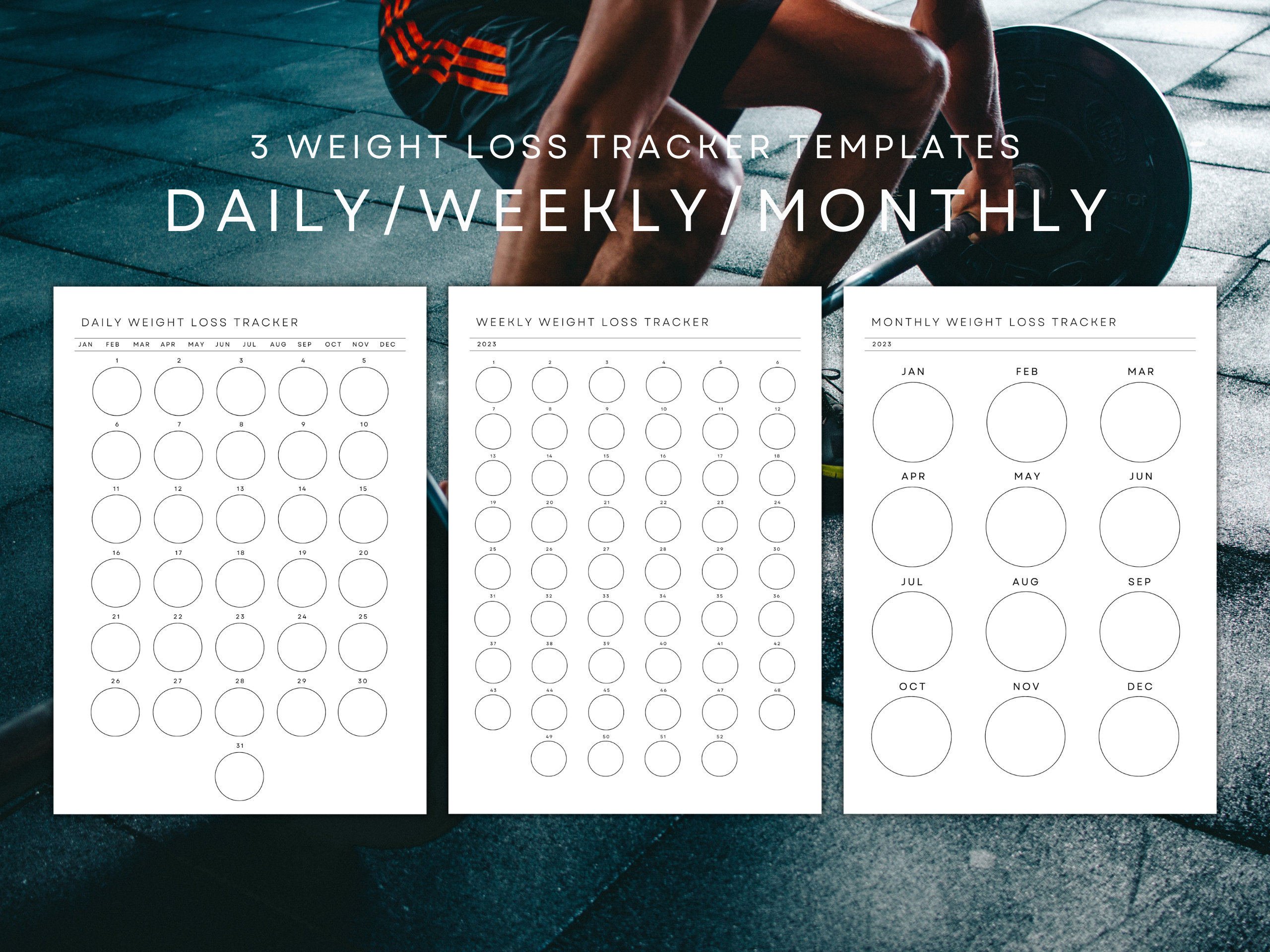 Weight Loss Tracker Printable/weight Log for Fitness & Health Goals ...