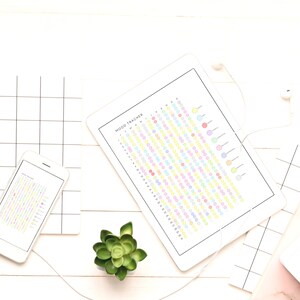 Daily Mood Tracker Printable, Minimalistic Monthly & Yearly Mood ...