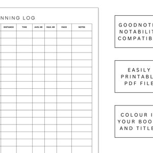 Minimalistic Running Log Printable Tracker/daily, Monthly & Yearly ...
