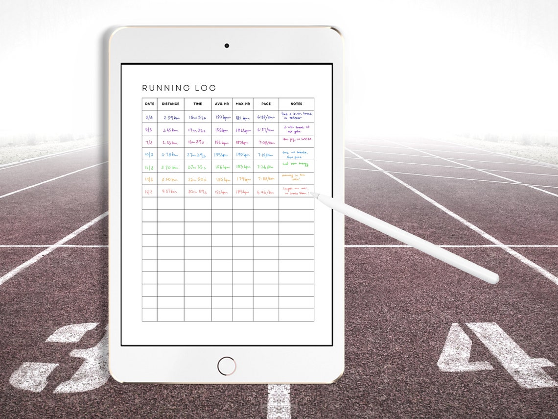 Minimalistic Running Log Printable Tracker/daily, Monthly & Yearly ...