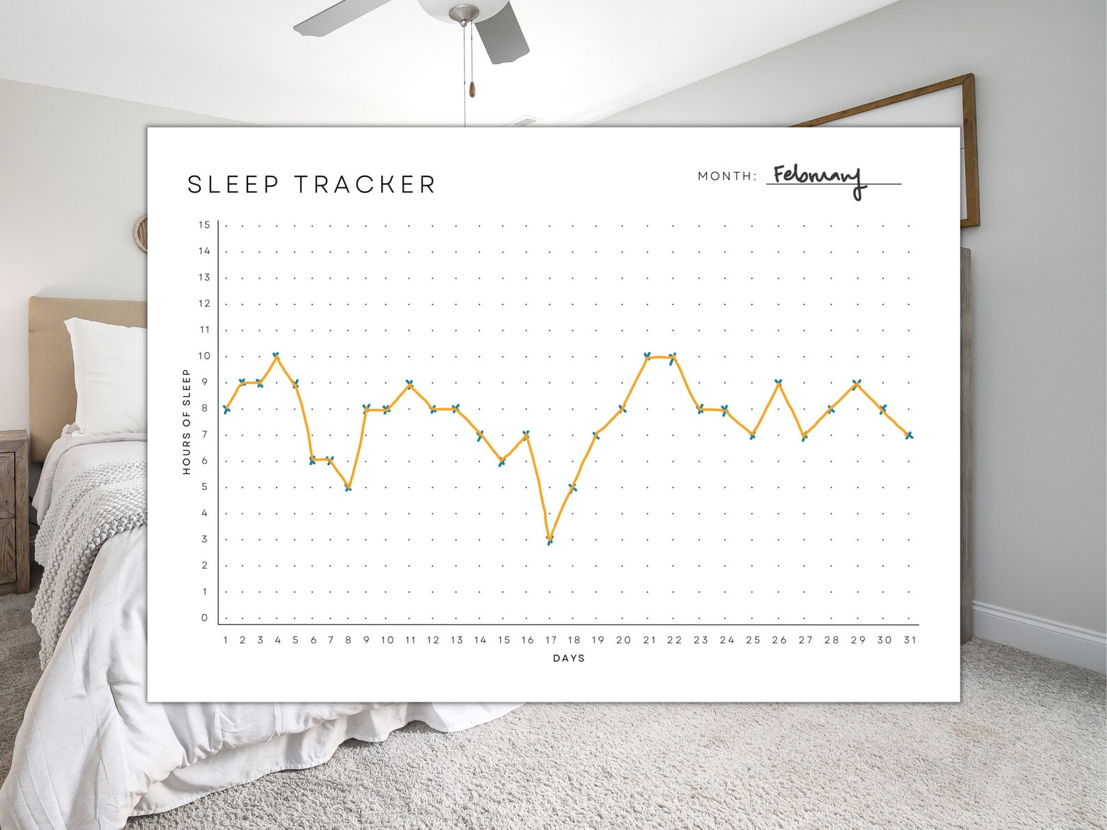 Sleep Tracker Printable/sleep Habit Tracker Planner Insert/daily ...
