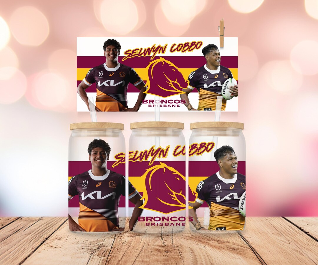 NRL Brisbane Broncos Best Players Cup Wraps BUNDLE, 16oz Cup Wrap ...