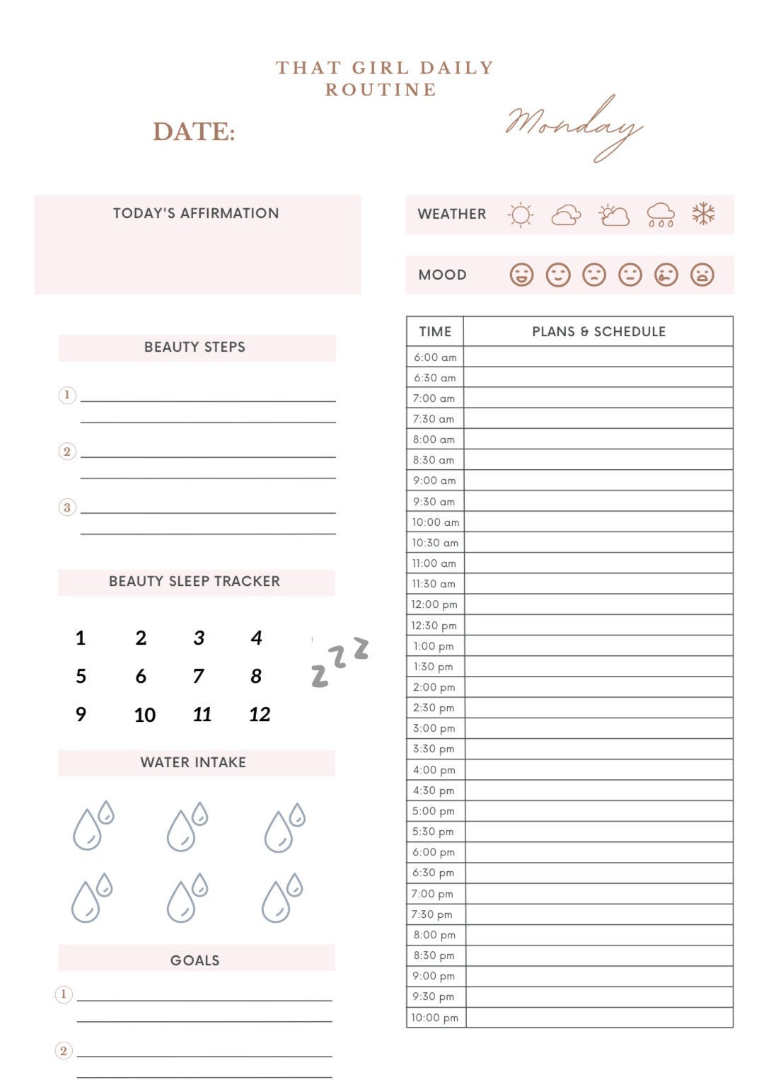That Girl Daily Planner - Etsy