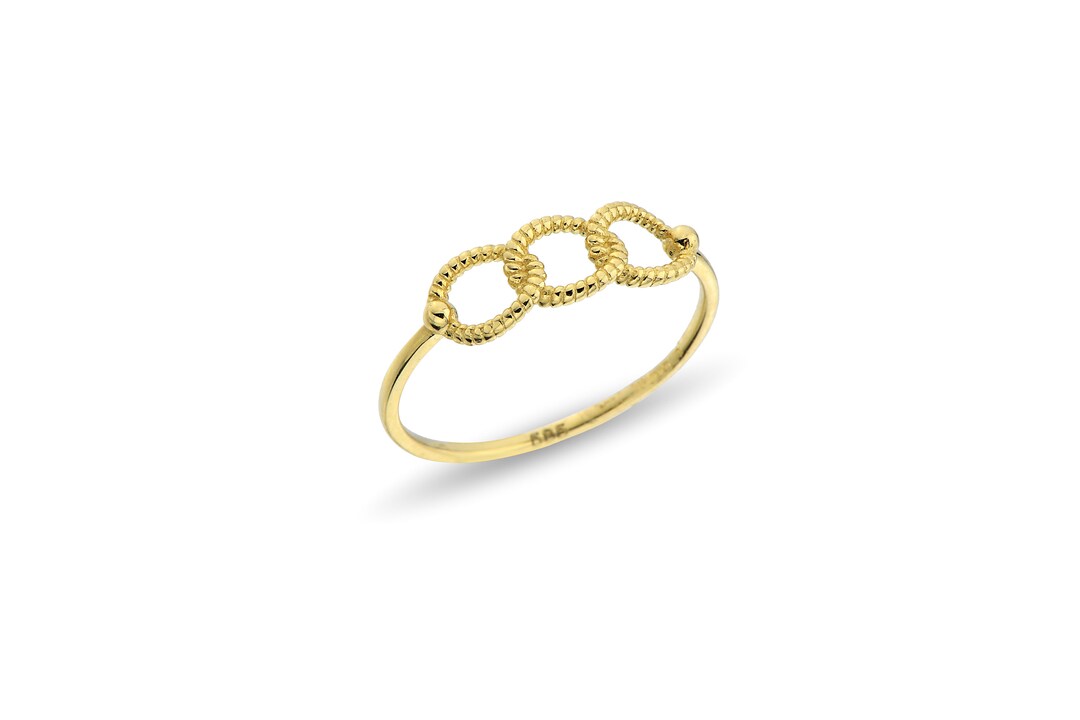 14K Gold Twisted Wire Knot Ring: Dainty Promise Ring - Etsy