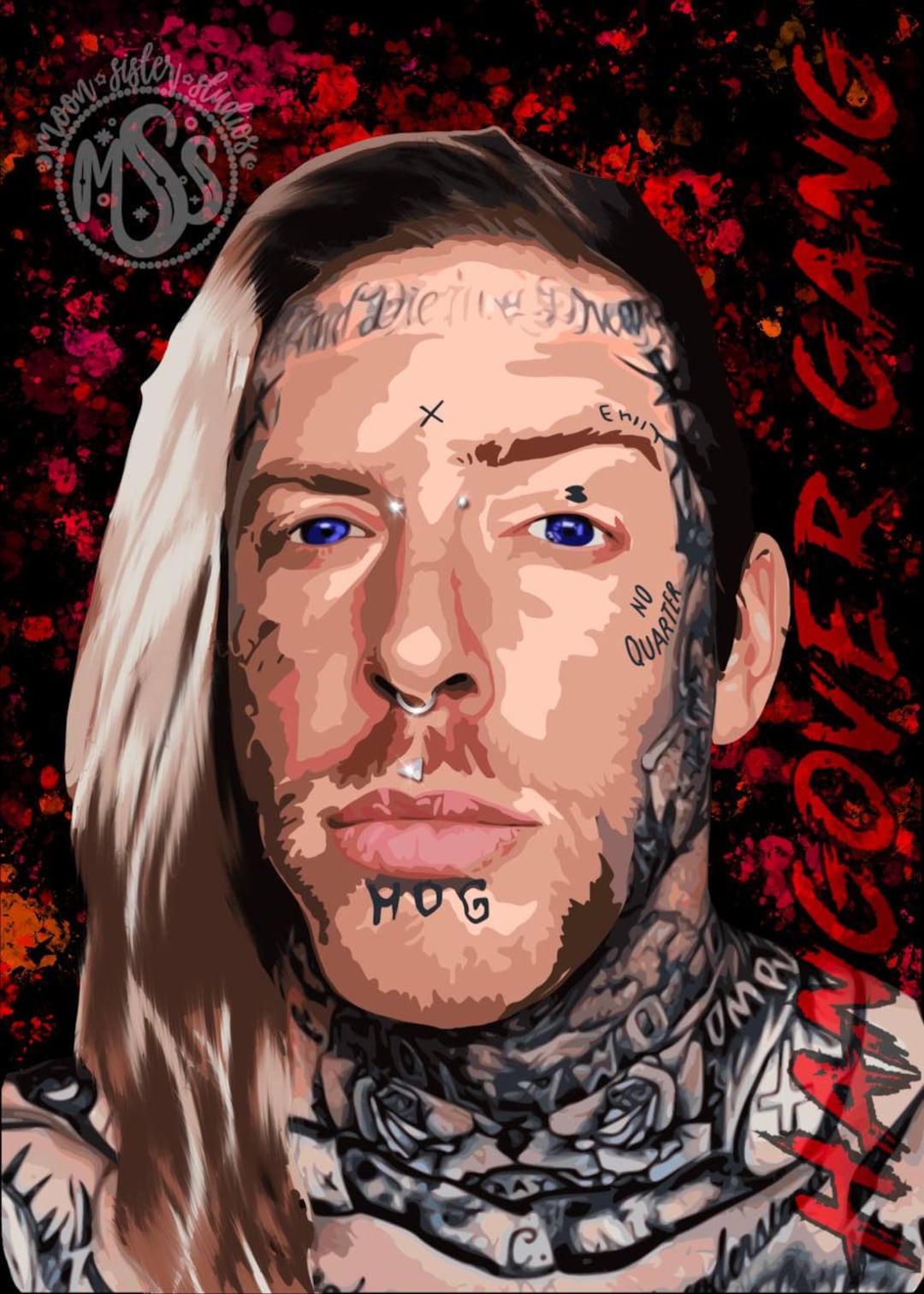 HANGOVER GANG - Tom Macdonald Portrait Prints & Stickers - Etsy