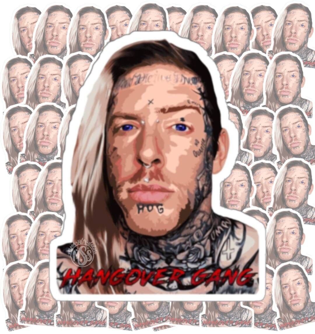 HANGOVER GANG - Tom Macdonald Portrait Prints & Stickers - Etsy