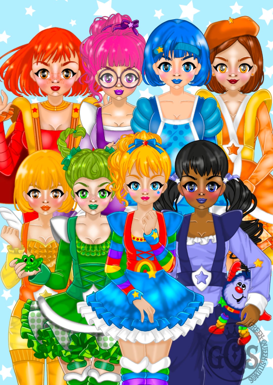 Rainbow Brite Color Kids Print - Etsy