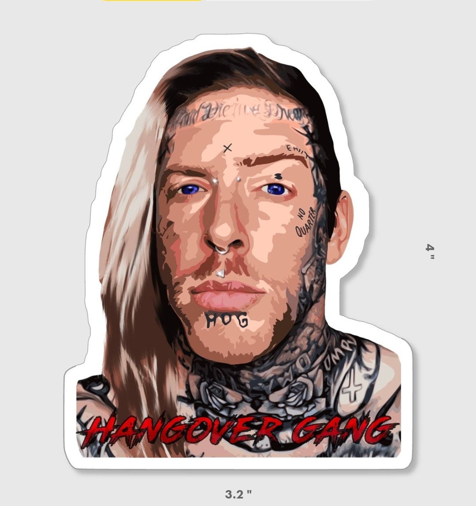 HANGOVER GANG - Tom Macdonald Portrait Prints & Stickers - Etsy