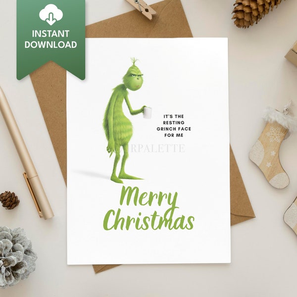 Grinch Christmas Card - Etsy