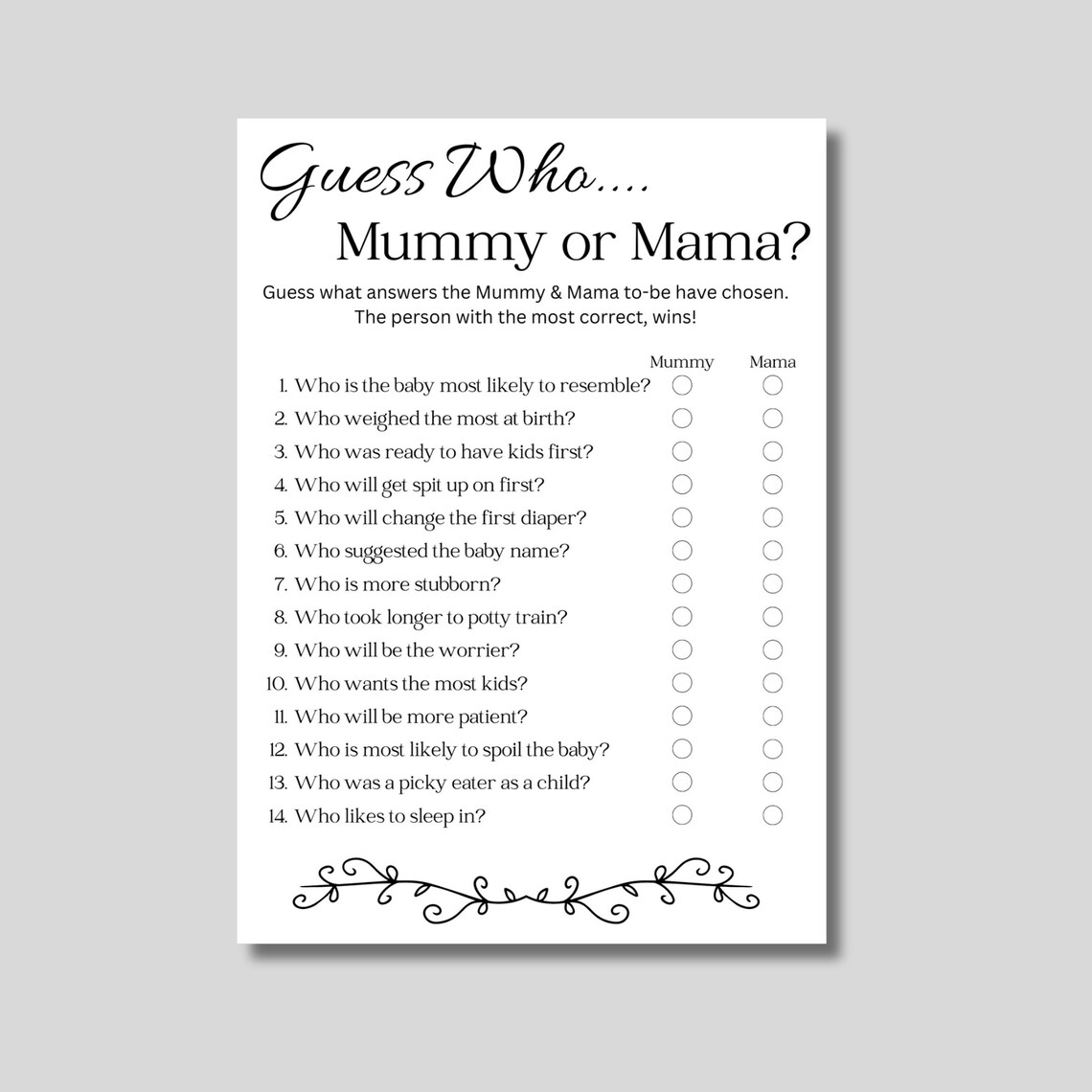 Guess Who Baby Shower Game - Etsy