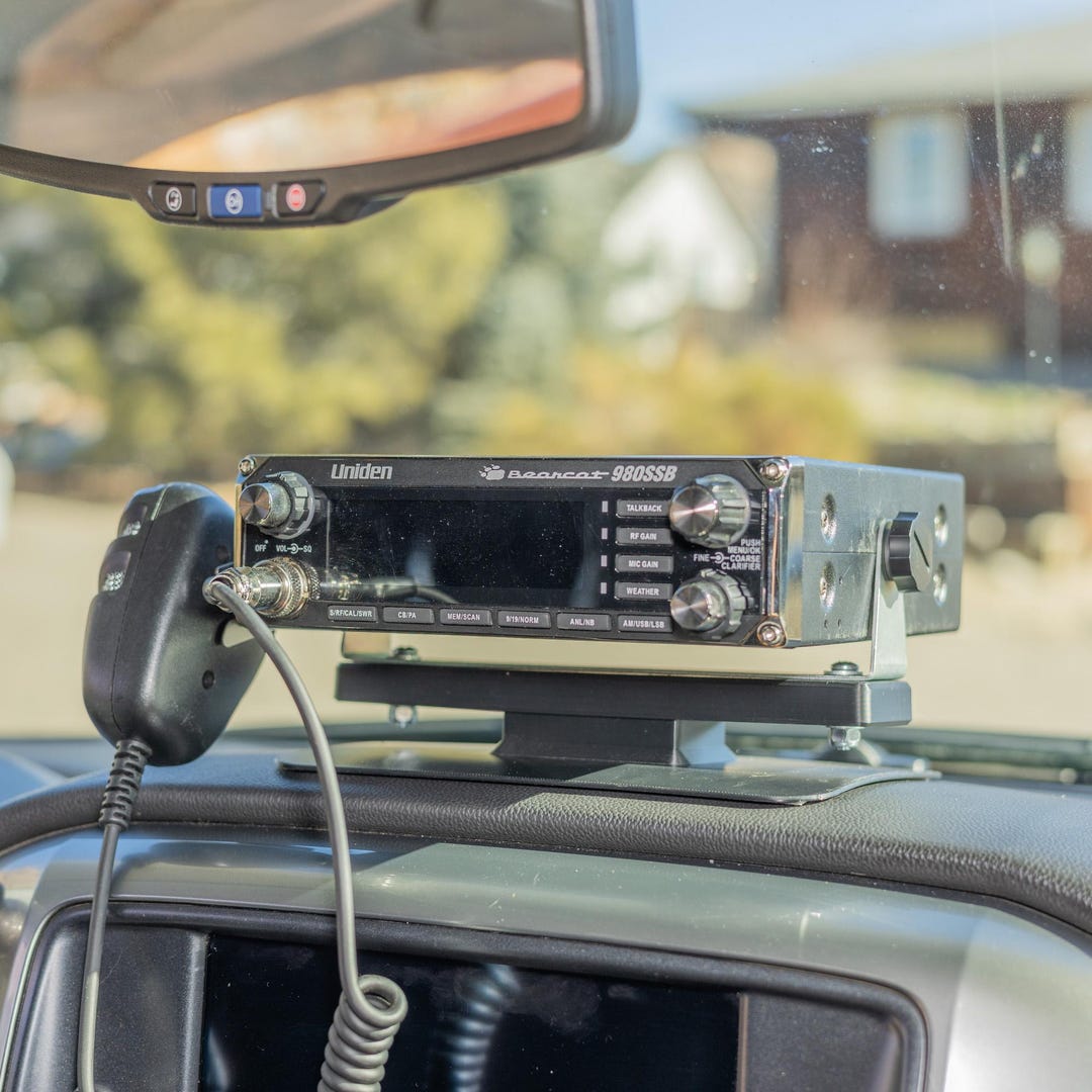 Dashboard Radio Mount Works With CB Ham GMRS Radios Scanners and More Free Shipping Etsy
