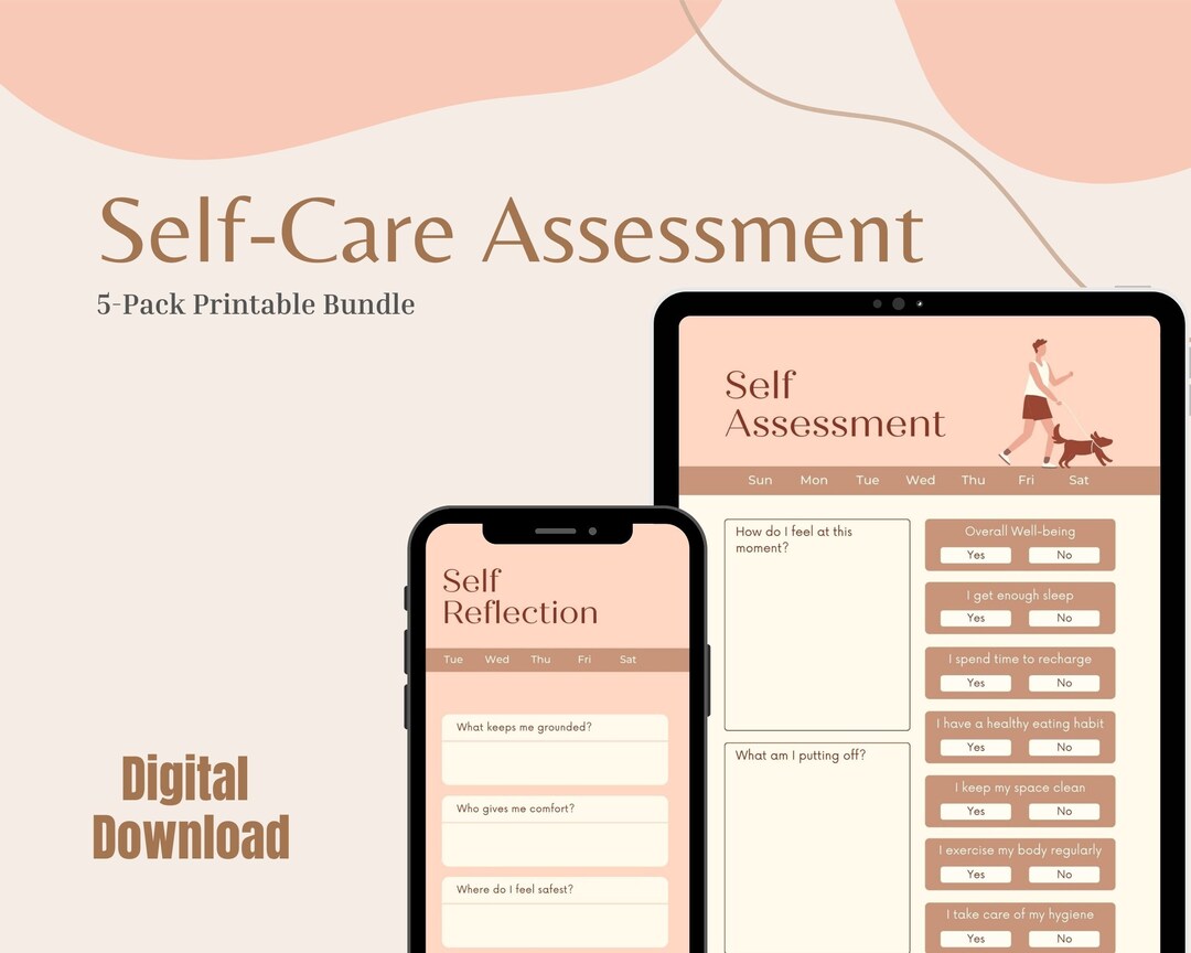 Self-care Assessment Checklist for Mental Health and Wellness, Self ...