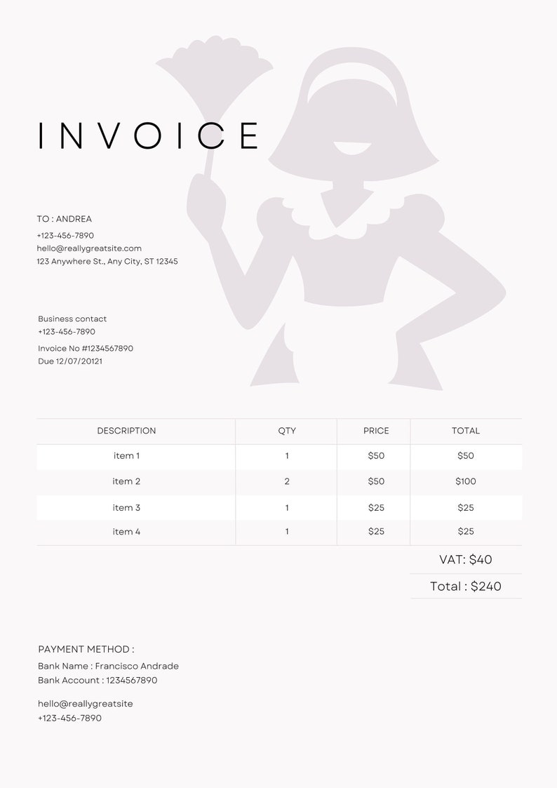 Cleaning Service INVOICE Template Printable PDF - Etsy Cleaning Service INVOICE Template Printable PDF - Etsy
