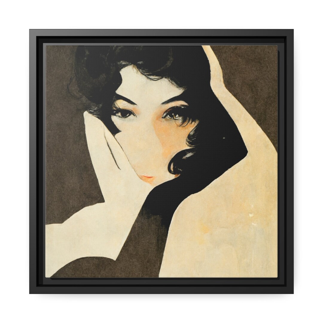 Elegant Contemplation Art Deco Poster, Chic Art, Wall Art, Home Decor ...