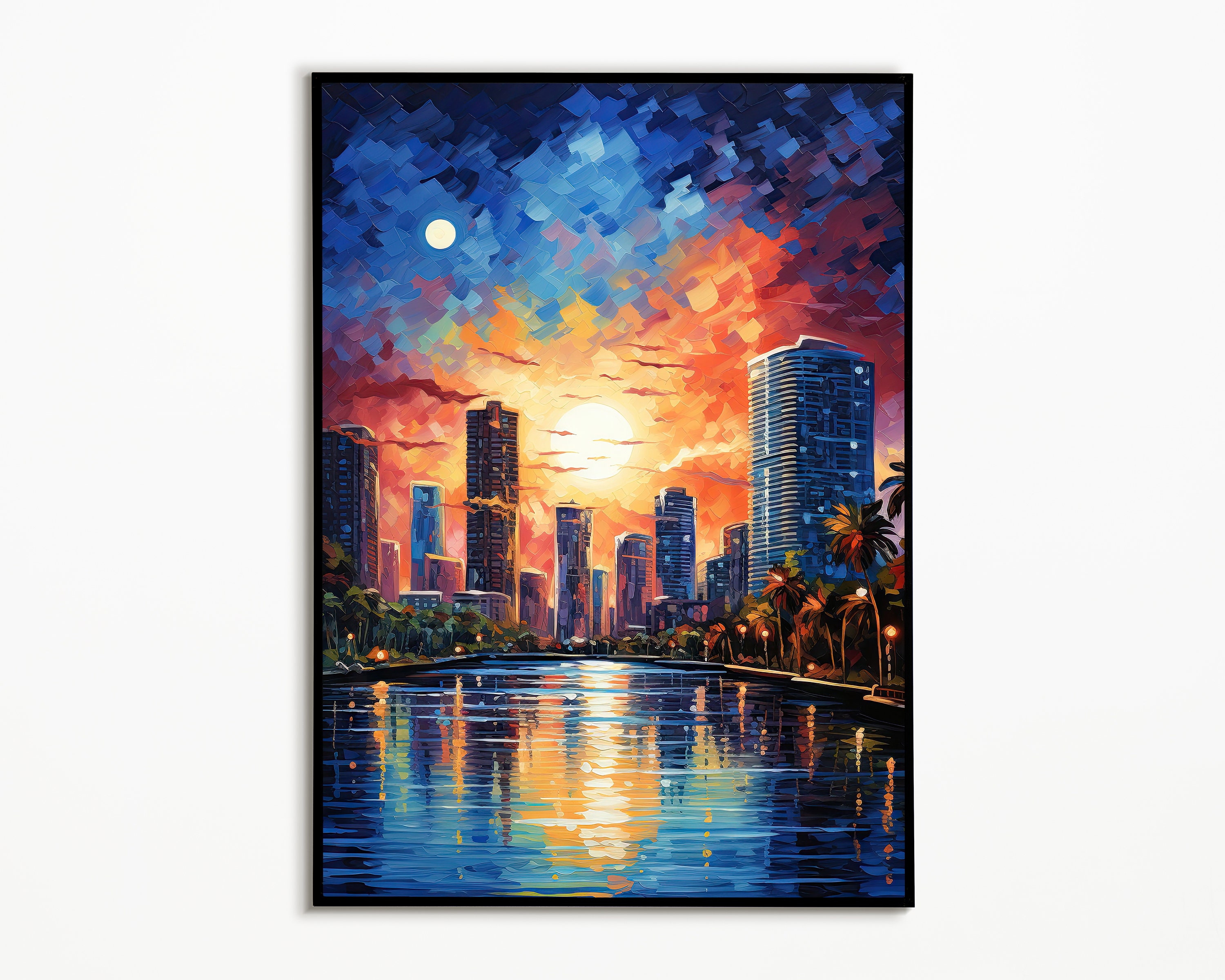 Miami Minimalist Art Print Miami Minimalist Art Sketch Miami Florida ...