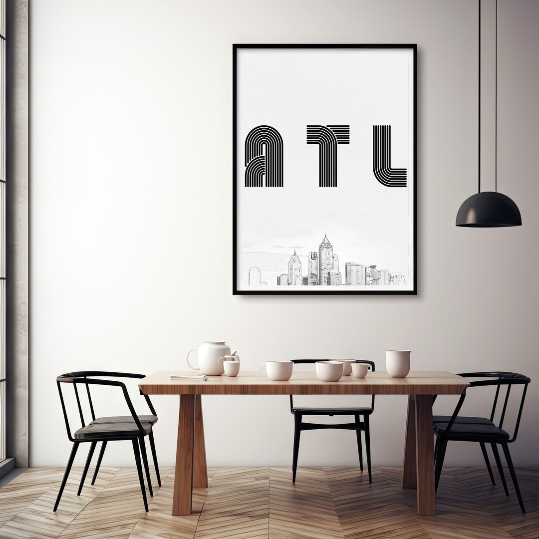 ATL Poster Atlanta Wall Poster Atlanta Wall Print Atlanta Wall Art ...