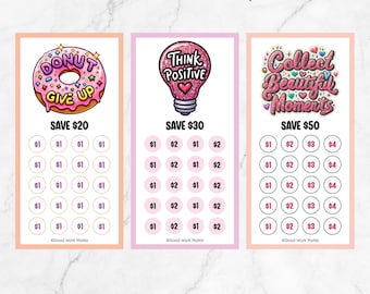 A6 Kawaii Black Cat Cute Mini Savings Challenge, Money Savings ...