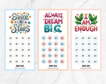 A6 Kawaii Black Cat Cute Mini Savings Challenge, Money Savings ...