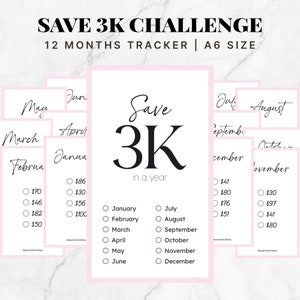 3K Budget Savings Challenges, Save 3000 a Year, 3k Savings Challenge ...