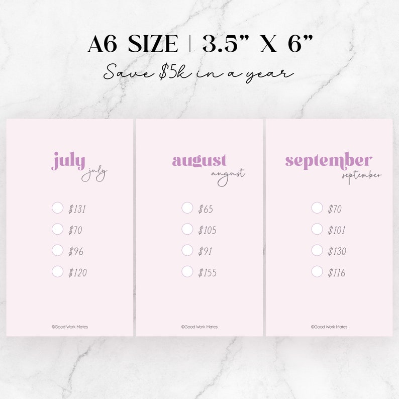 5k Printable Savings Challenge Bundle, Save 5000 a Year, 5k Savings ...