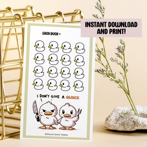 A6 Kawaii Funny Ducks Mini Savings Challenge, Money Savings Challenge ...