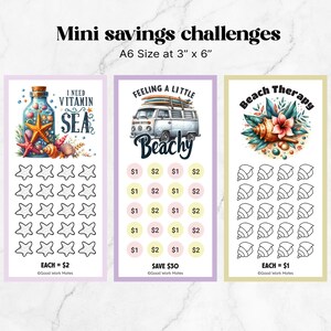 A6 Summer Beach Vibes Mini Savings Challenge, Money Savings Challenge ...
