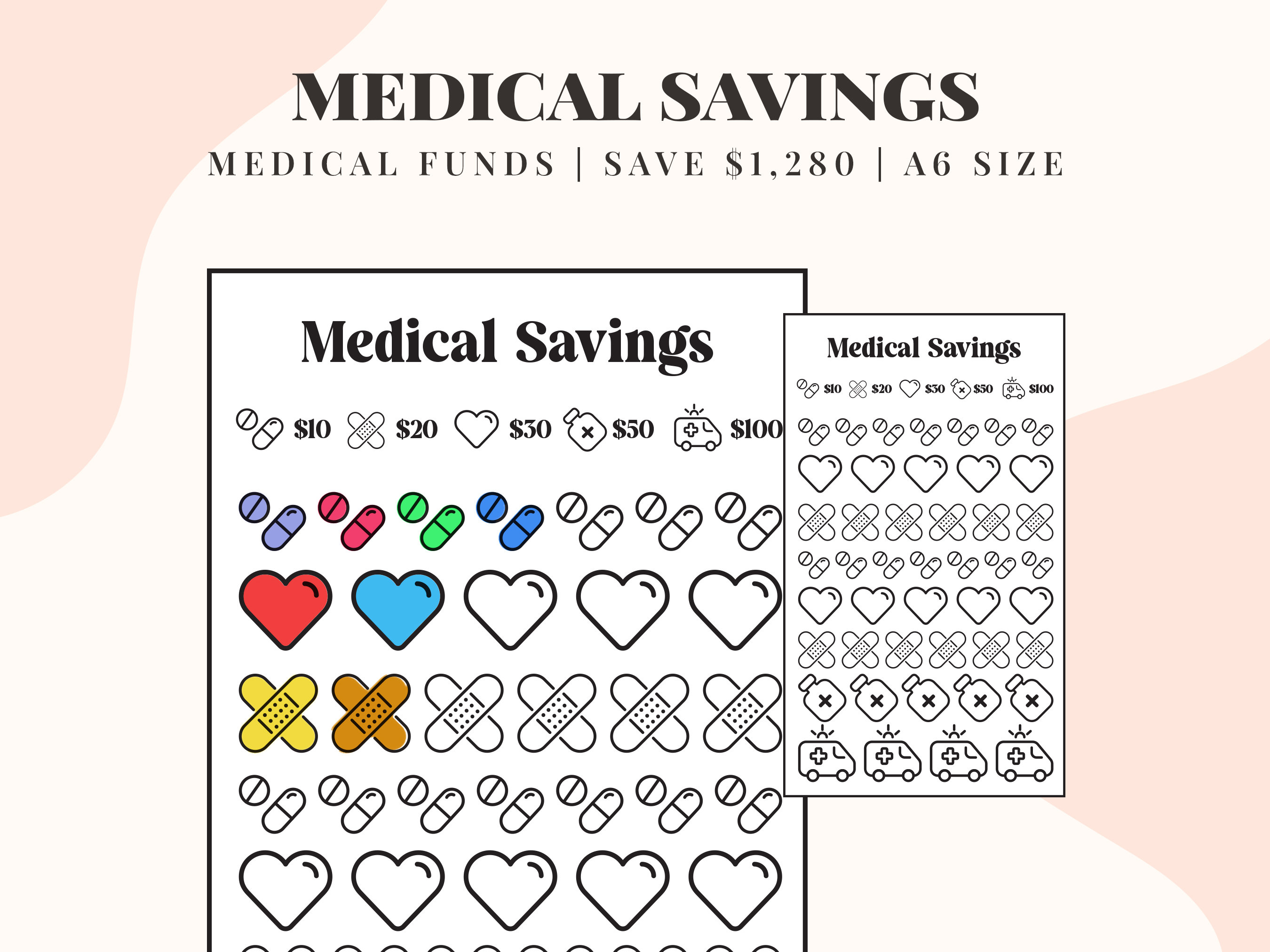Medical Savings Challenge Mini Saving Challenges Savings - Etsy