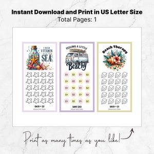 A6 Summer Beach Vibes Mini Savings Challenge, Money Savings Challenge ...