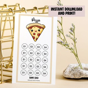 A6 Cute Kawaii Food Mini Savings Challenge, Money Savings Challenge, A6 ...