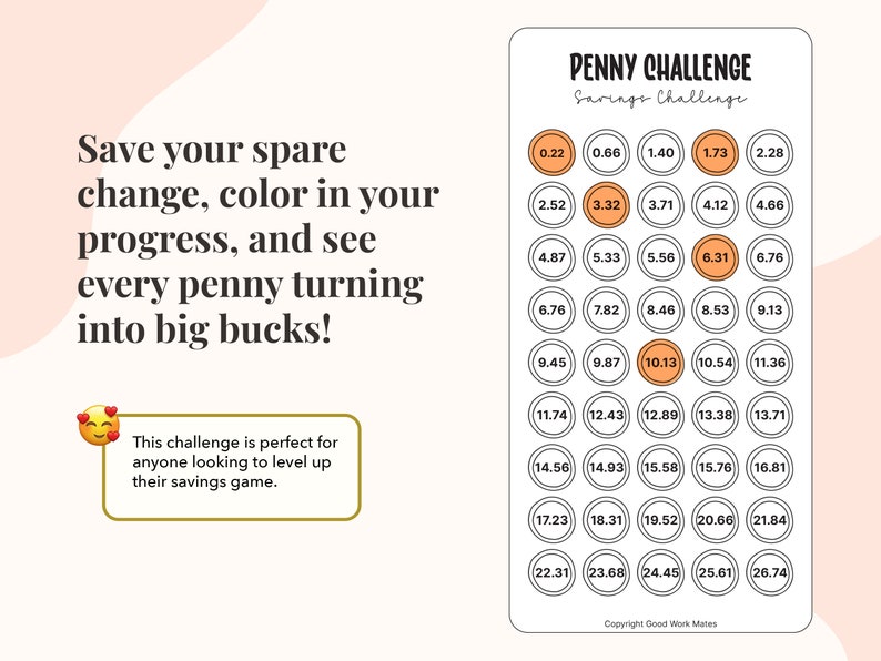 Penny Challenge, 1p Savings Challenge Envelopes, 52 Week Savings ...