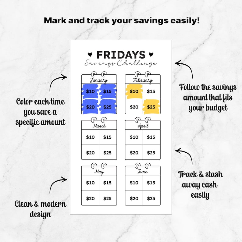 A6 Friday Printable Savings Challenge, Low Income Savings Challenge, A6 ...