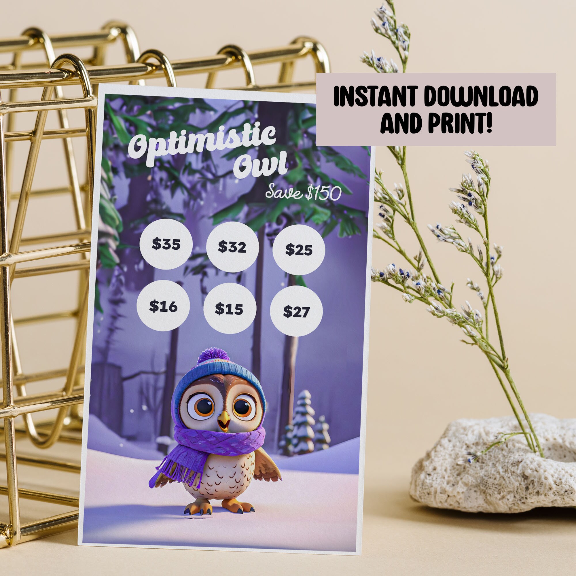 A6 Winter Cash Tracker Monthly Savings, Money Savings Challenge, Cash ...