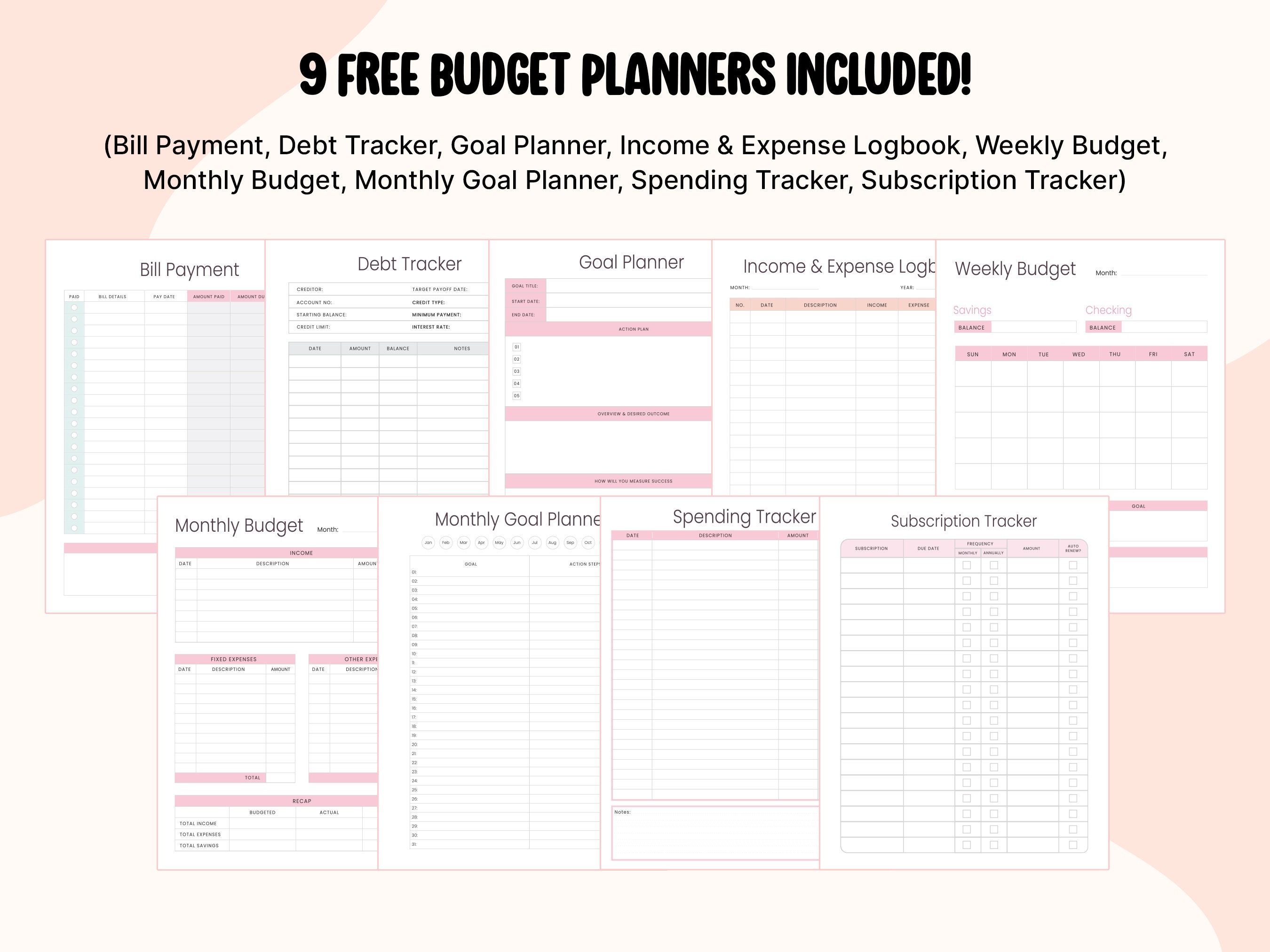 Printable Dashboards Money Placeholders, A6 A5 Budget Binders, Cash ...