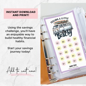 A6 Summer Beach Vibes Mini Savings Challenge, Money Savings Challenge ...