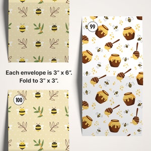 100 Envelope Challenge Set Printable Bee Theme, 100 Cash Envelope Box ...
