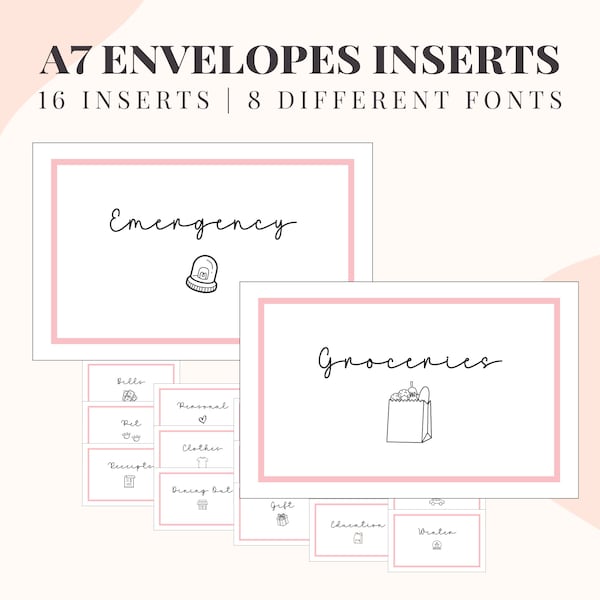 Cash Envelopes Template - Etsy